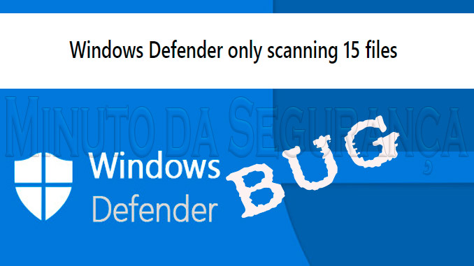 Atualização interrompe verificações do Windows Defender